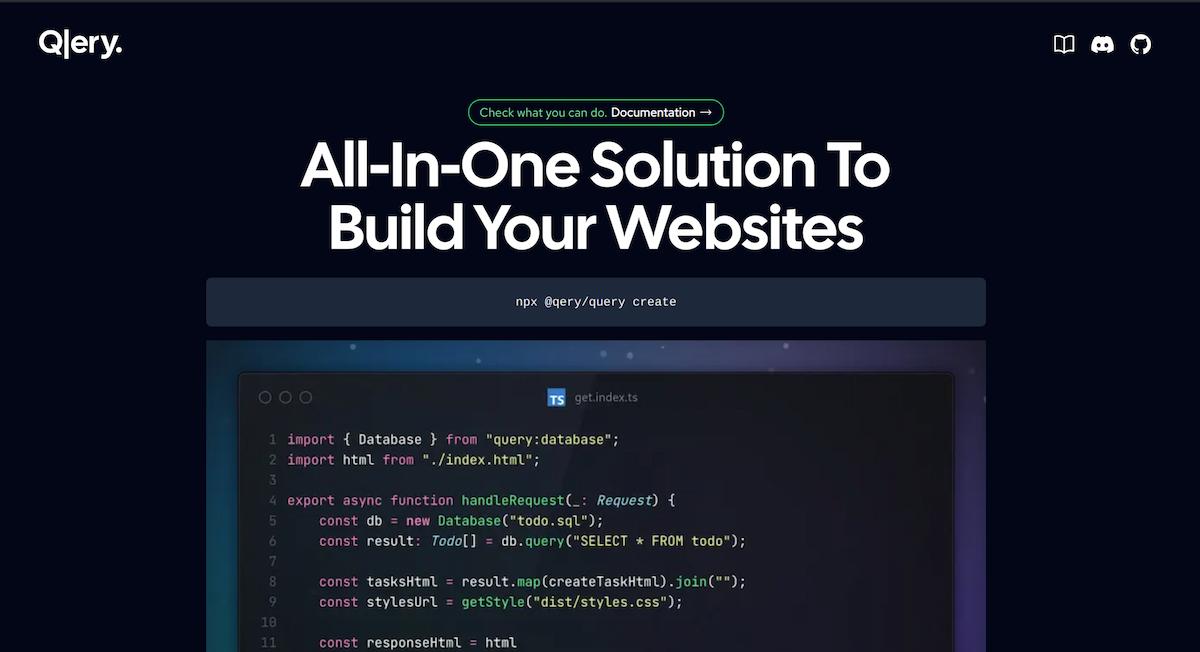 Query - An All-In-One Solution For Your Side-Projects And Startups